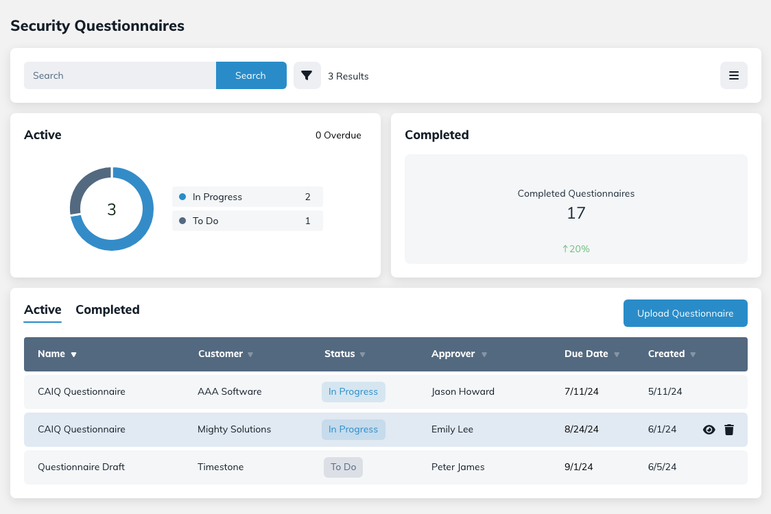 Andromeda Security™ Questionnaire Automation | Akitra